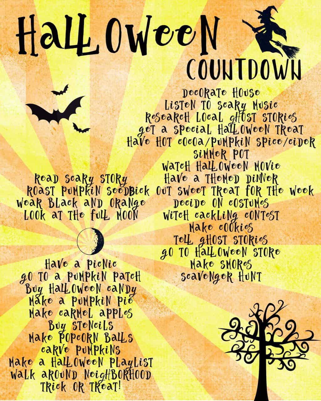 October Halloween Countdown Freebies - Lanham Creations