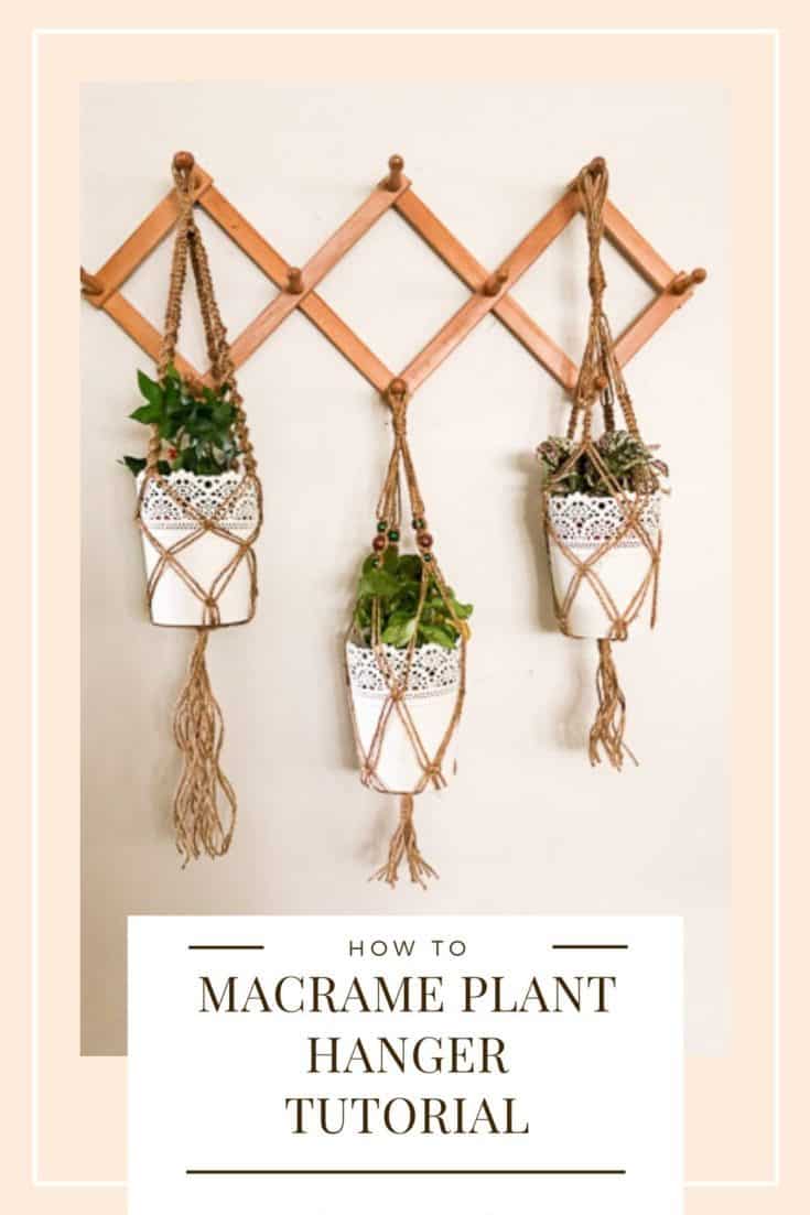 How to Macrame Plant Hanger Tutorial