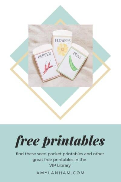 Free Printable Seed Packets - Gardening