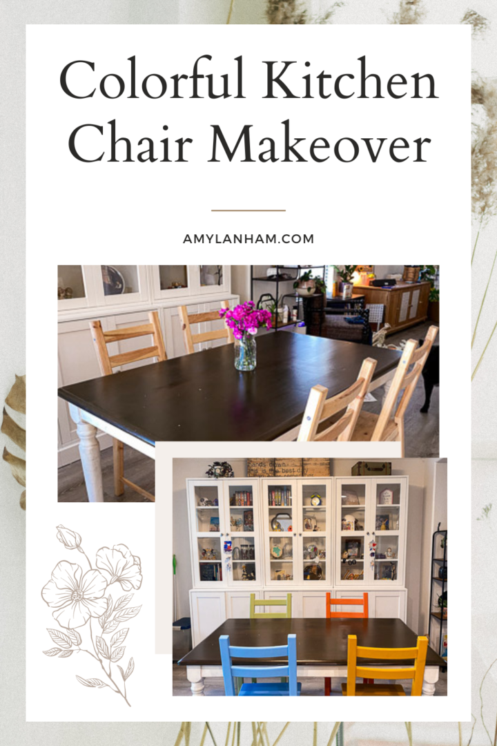 Colorful Kitchen Chair Makeover