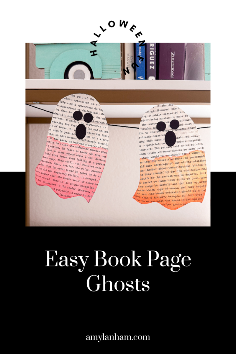 Book Page Ghosts - Crafts and Home Decor