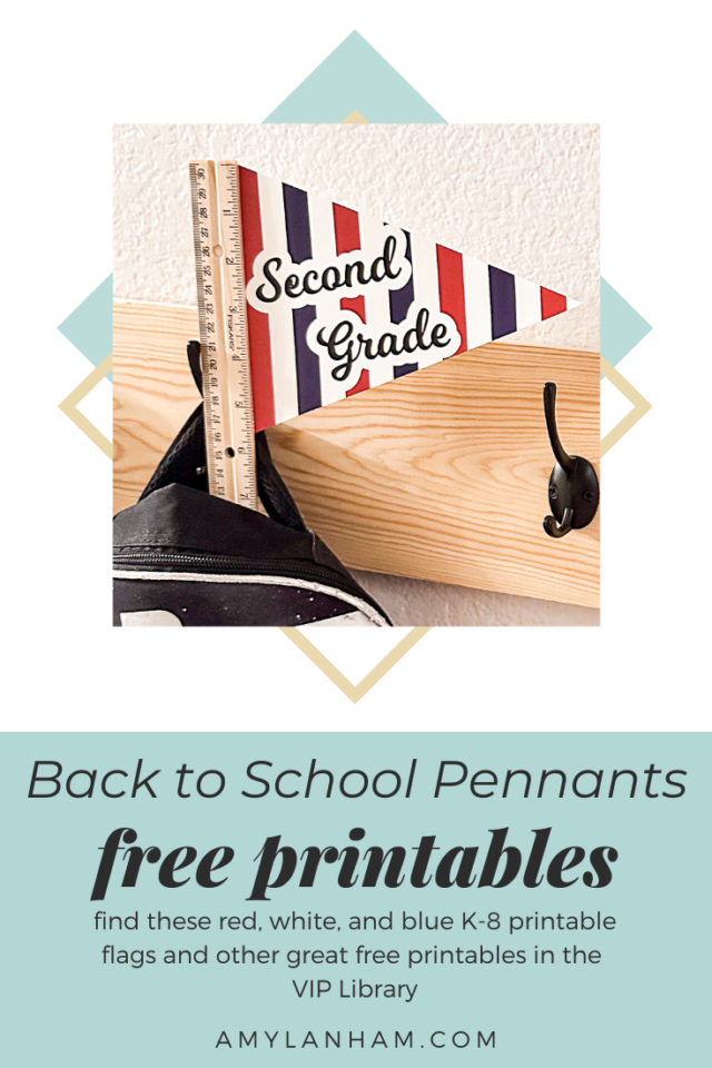 Printable Back to School Pennant