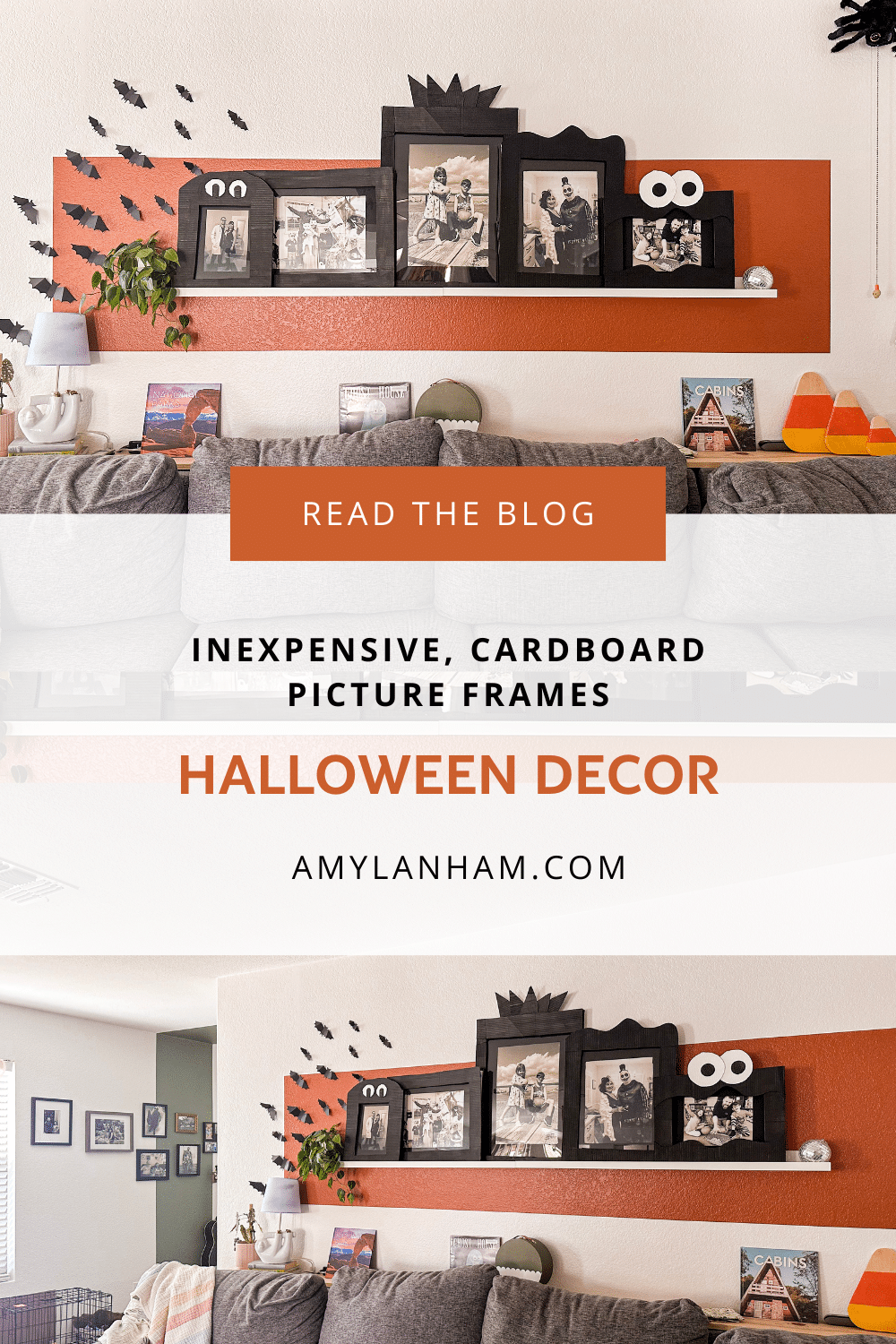 DIY Halloween Picture Frames from Cardboard