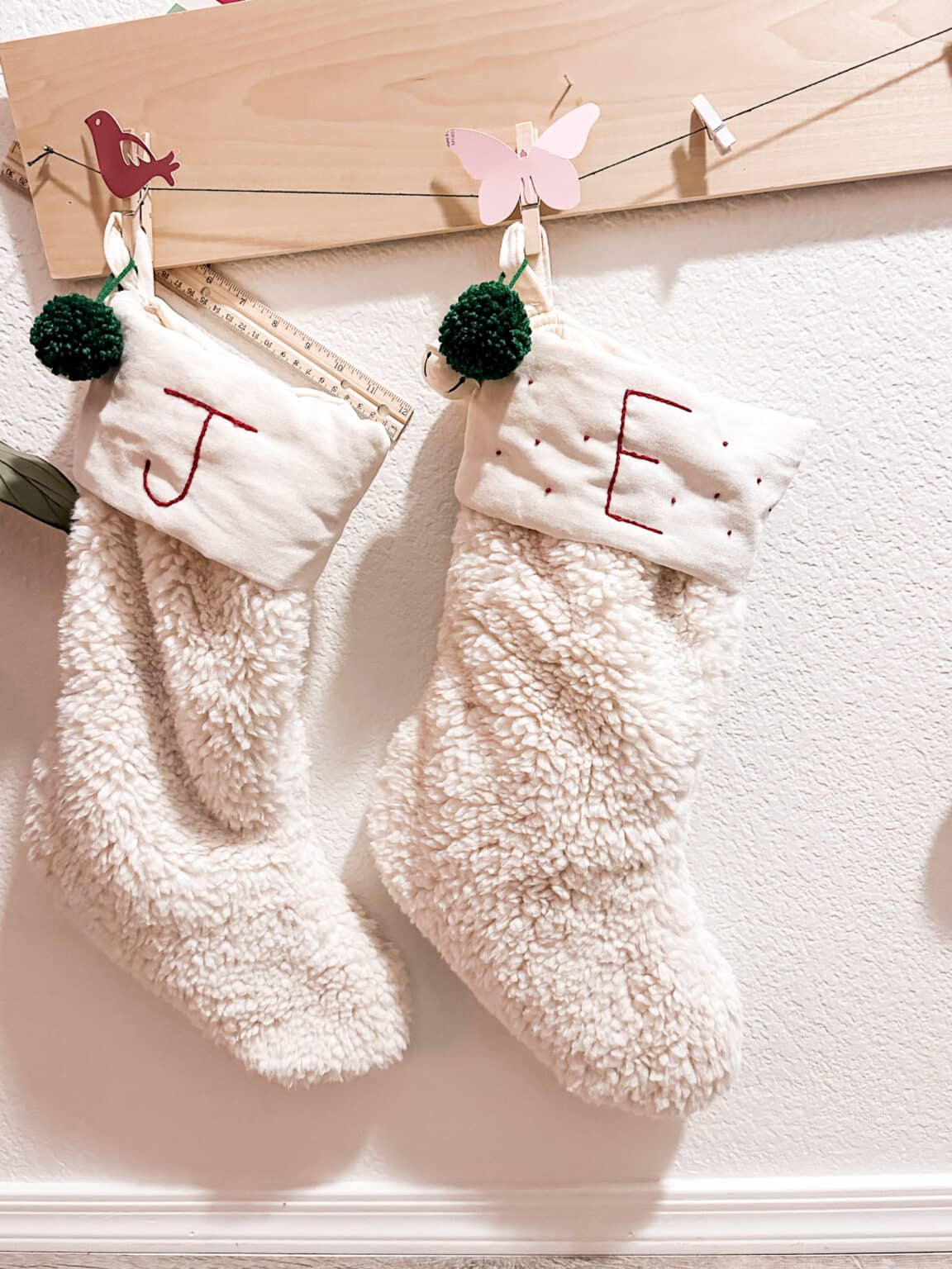 Simple Personalized Stockings - Crafts and Home Decor