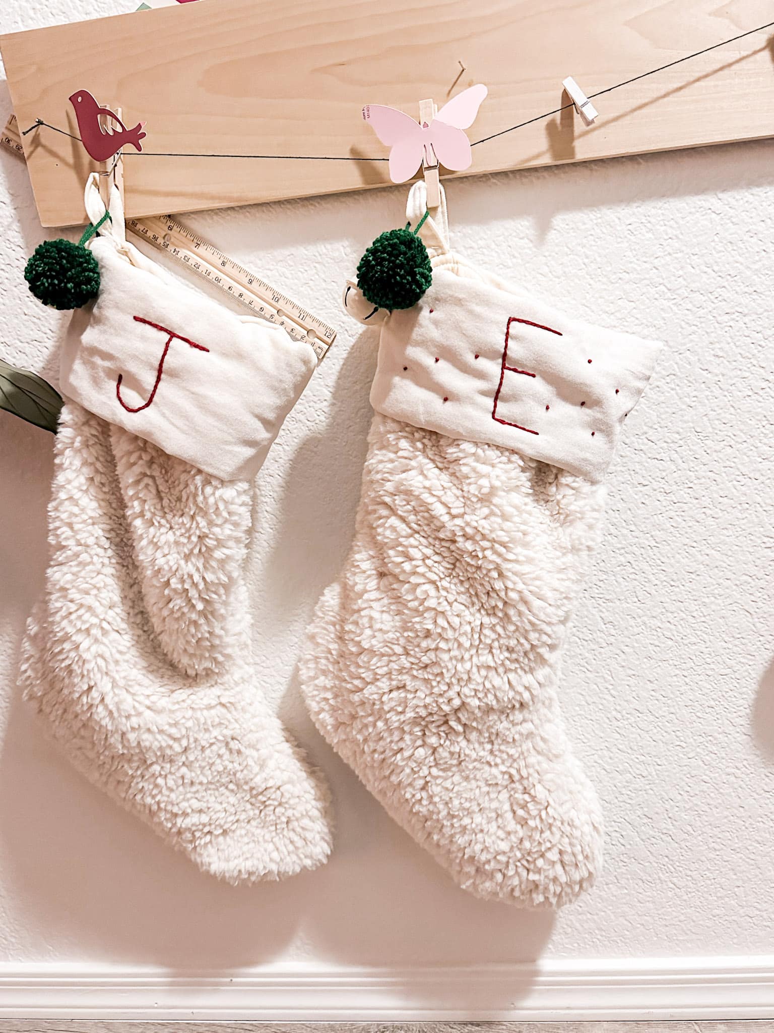 Simple Personalized Stockings - Crafts and Home Decor